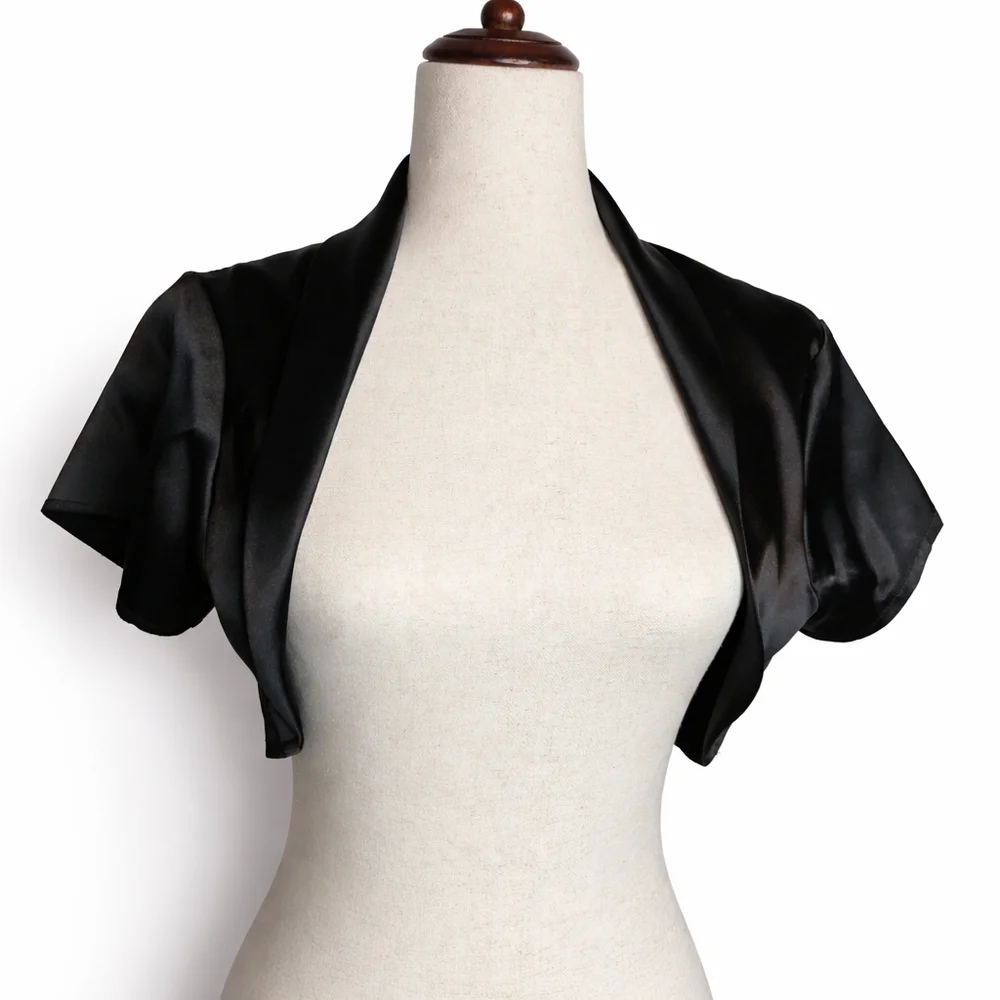 Jump | Jackets & Coats | Jump Apparel Y2k Black Satin Bolero Shrug ...